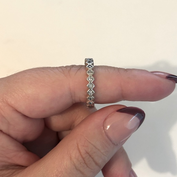 Pandora | Jewelry | Authentic Pandora Square Eternity Stacking Ring ...